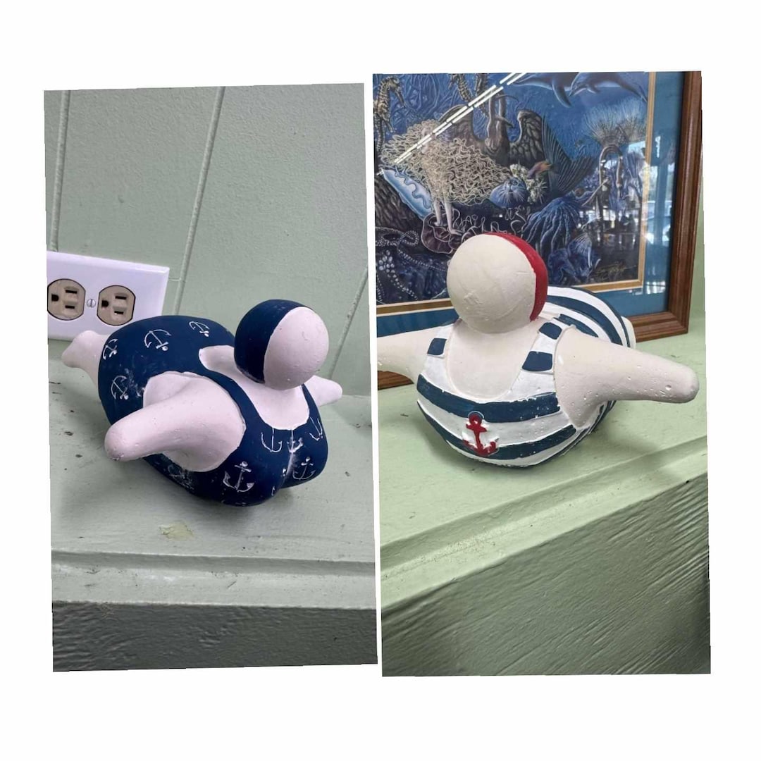 Chubby Beach Babe Swimmers | Sassy Summer Girl Statue | Gift | Thick ...