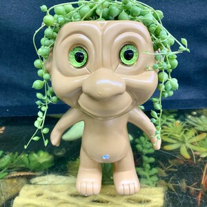 90s Nostalgia Troll Planters W/live Succulents or Air Plants / Easy ...