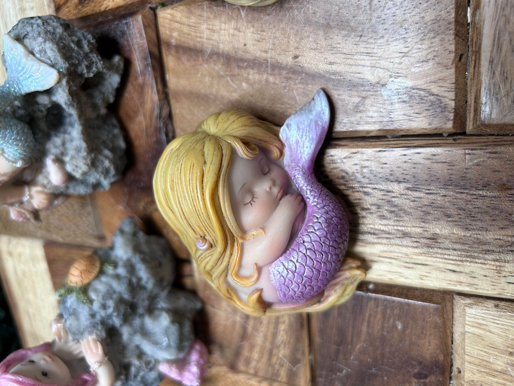 Beautiful Hand Sculpted Mermaids / Poly Resin / Whimsical Hand Painted ...