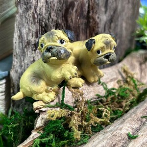 Hand Sculpted Mini Dogs Poly Resin Figurines for Wedding Cakes / 12 ...