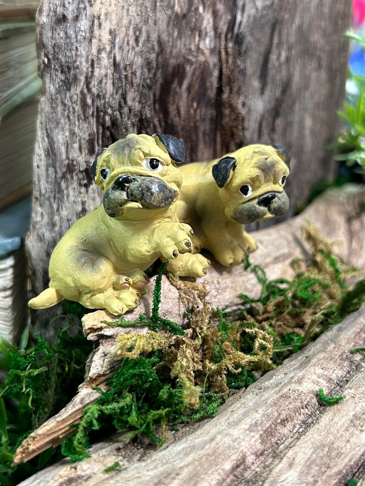 Hand Sculpted Mini Dogs Poly Resin Figurines / 12 Styles Available ...