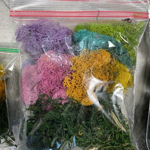 Super Moss Mixtures in 3 Sizes / Includes 7 Colors / Reindeer & Forest ...