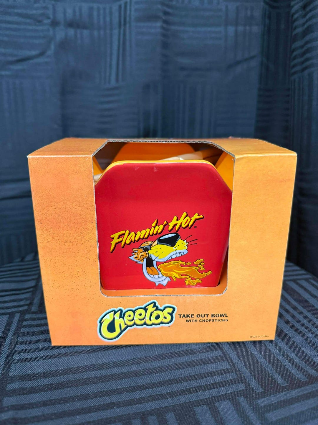 Flaming Hot Cheetos Take Out Container With Chopsticks / Ceramic ...