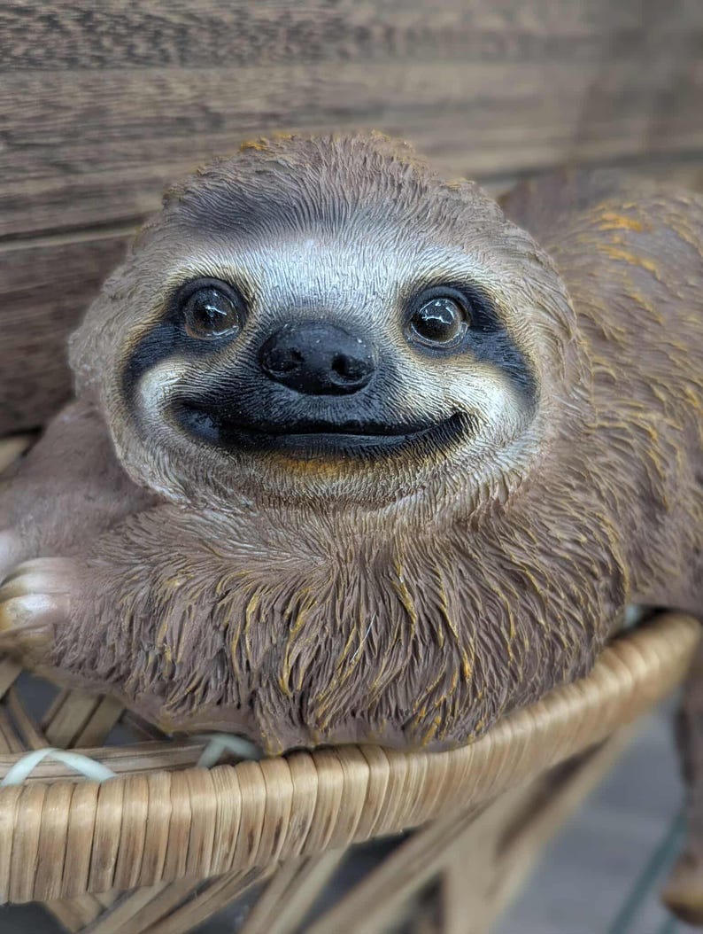Adorable Laying Sloths / Resin Statue / Unique Gift / Home Decor or ...
