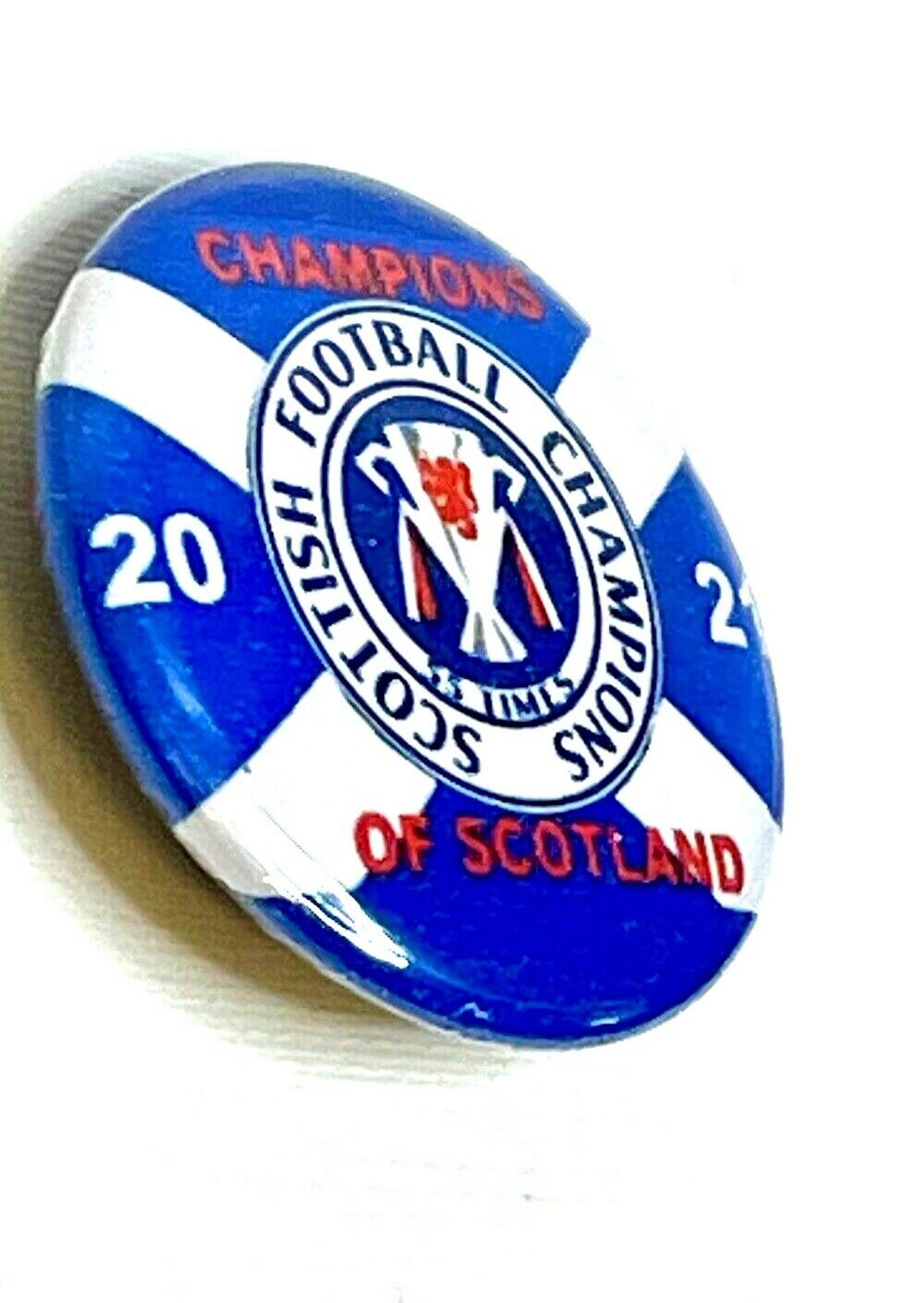 Glasgow Champions of Scotland Badge 2020 2021 Football Rangers - Etsy UK