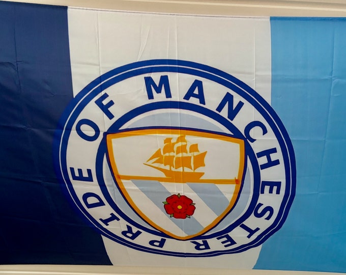 Pride of Manchester City Flags Banner - Etsy