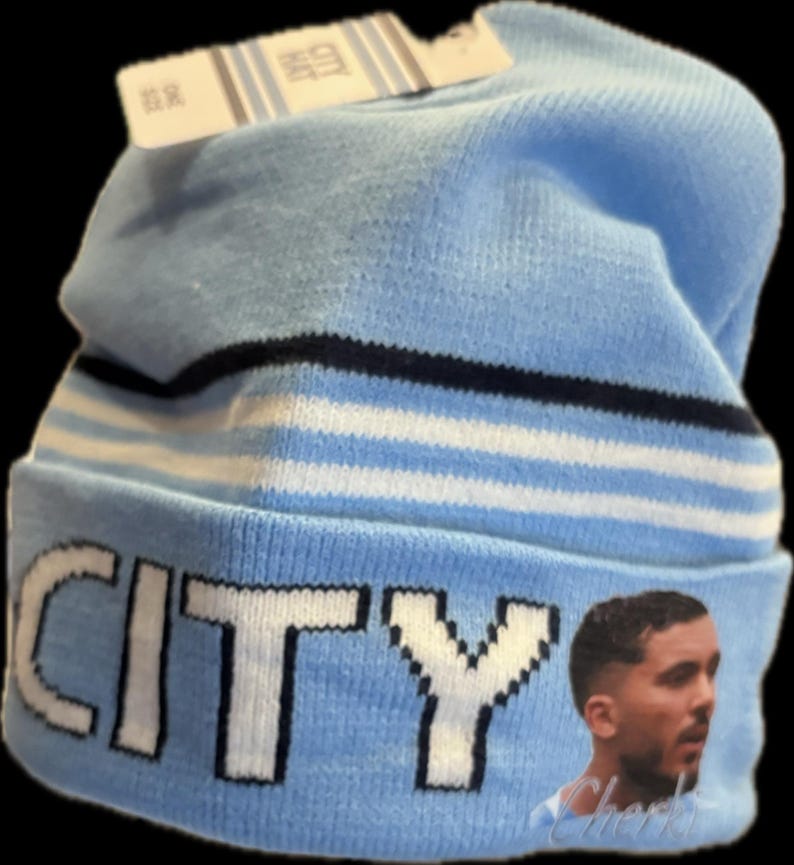 Manchester City Cherki Beanie Hat Player Hats - Etsy