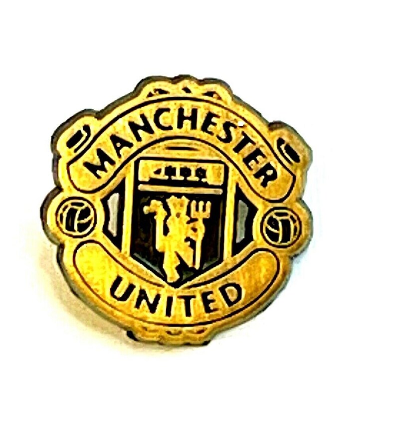Manchester United Pin Football Logo Badge Gold or Silver - Etsy