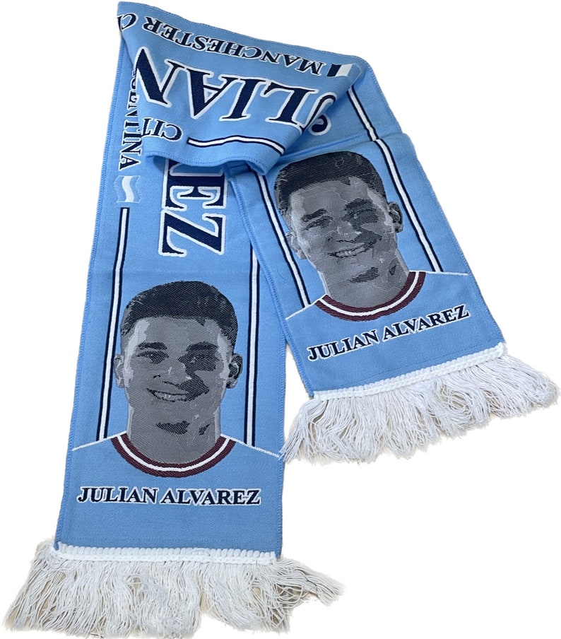 Manchester City Scarf Player Scarves Unbranded Fan Made Gifts - Etsy