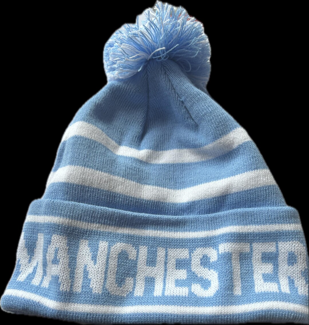 Manchester City Hat Bobble Hats Stretchable Fan Made Gifts - Etsy UK