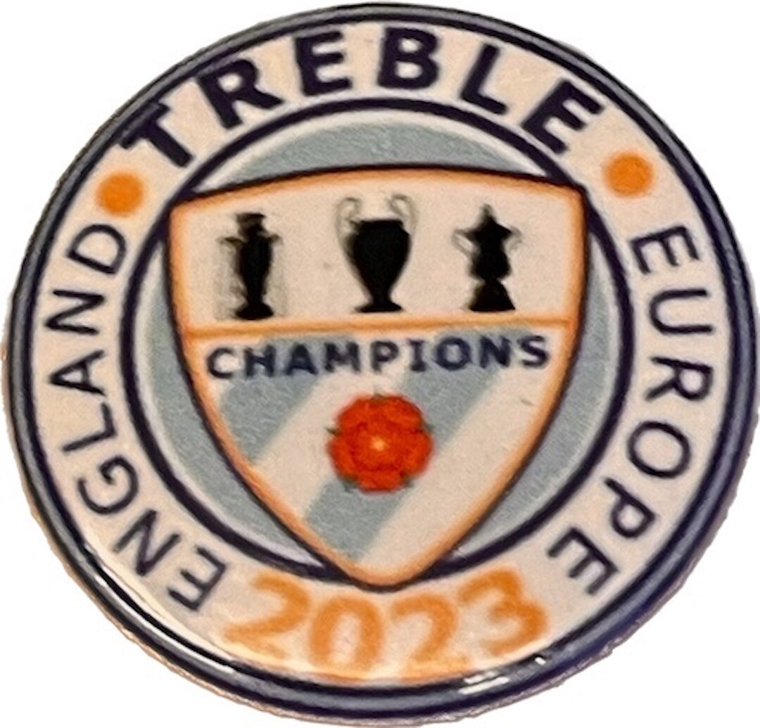 Manchester City Treble Winners Button Badge Fan Made Unbranded Gifts - Etsy