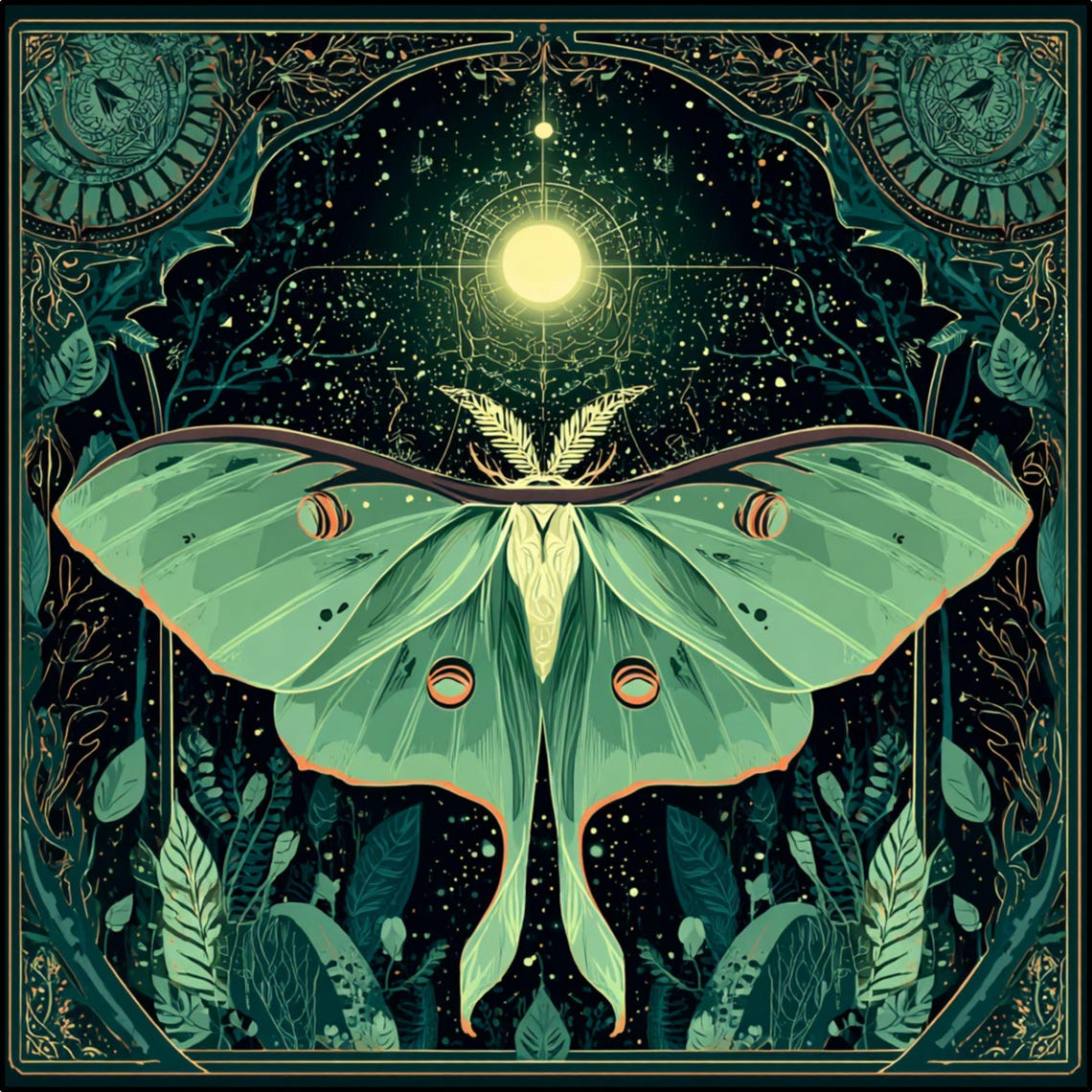 Luna Moth Tarot Altar Cloth, Moon Oracle Deck, Combed Cotton - Etsy