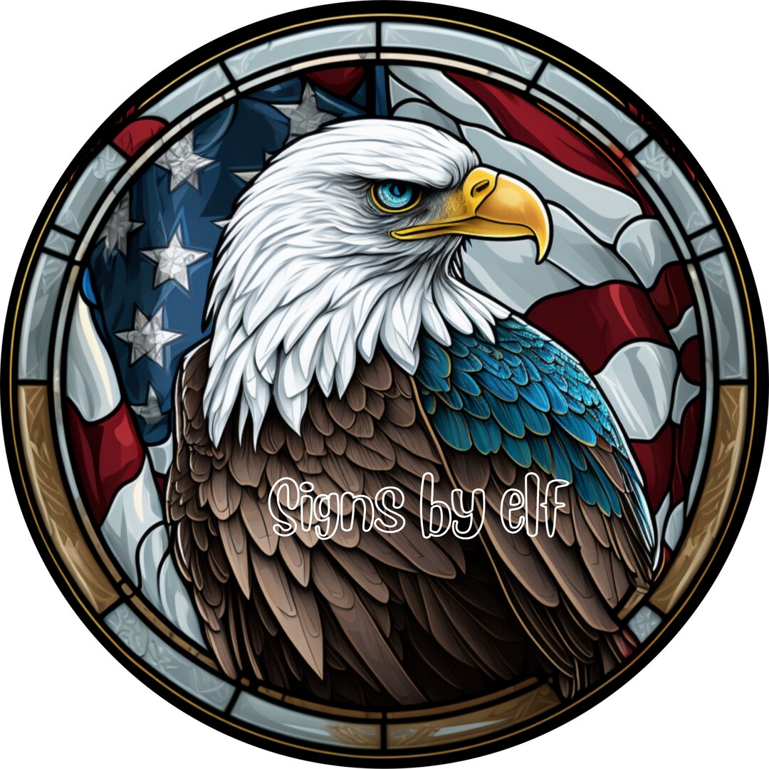 Eagle Sign, American Flag, Patriotic Sign, Memorial Day, Military Sign ...