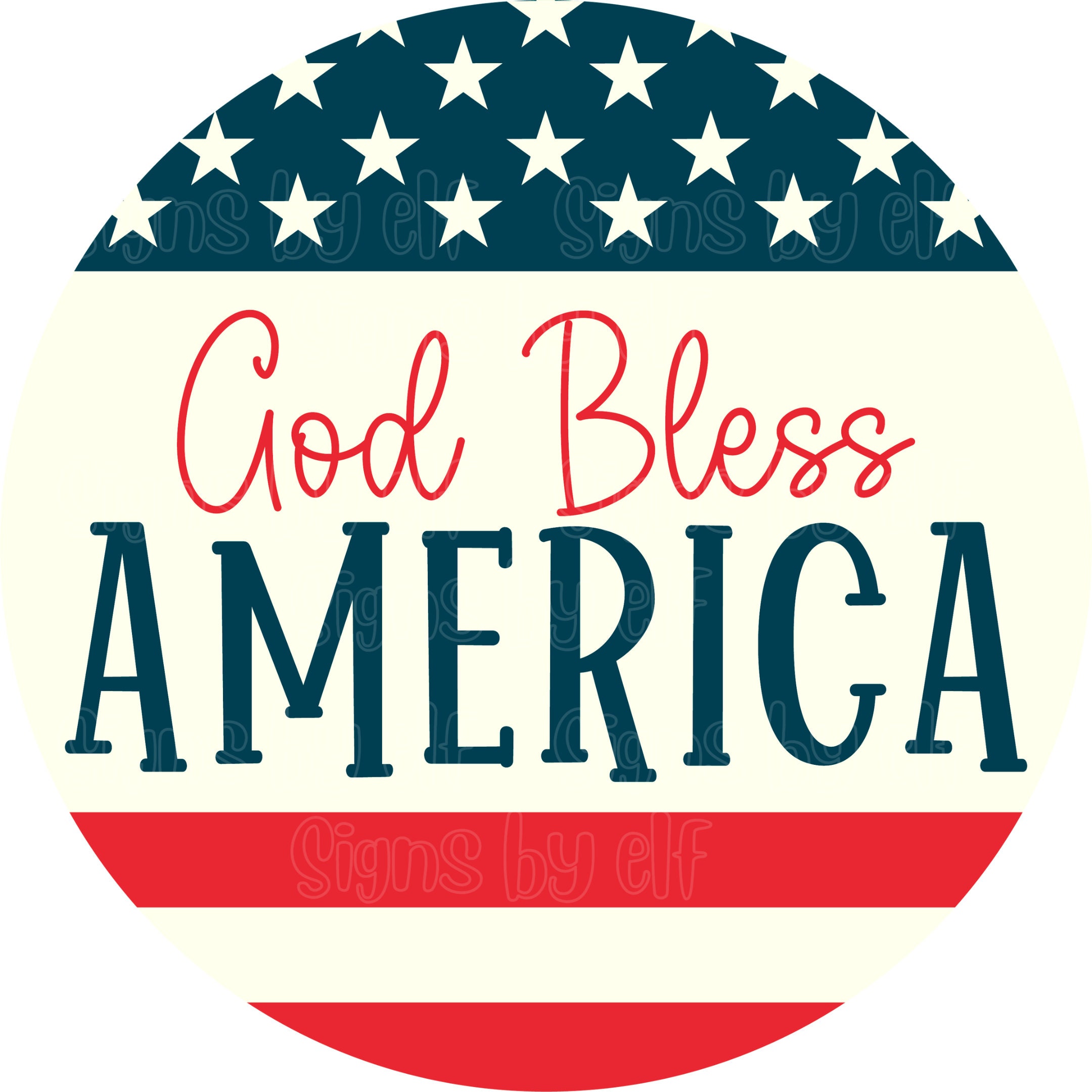 God Bless America Patriotic Sign Fourth Of July Memorial Etsy