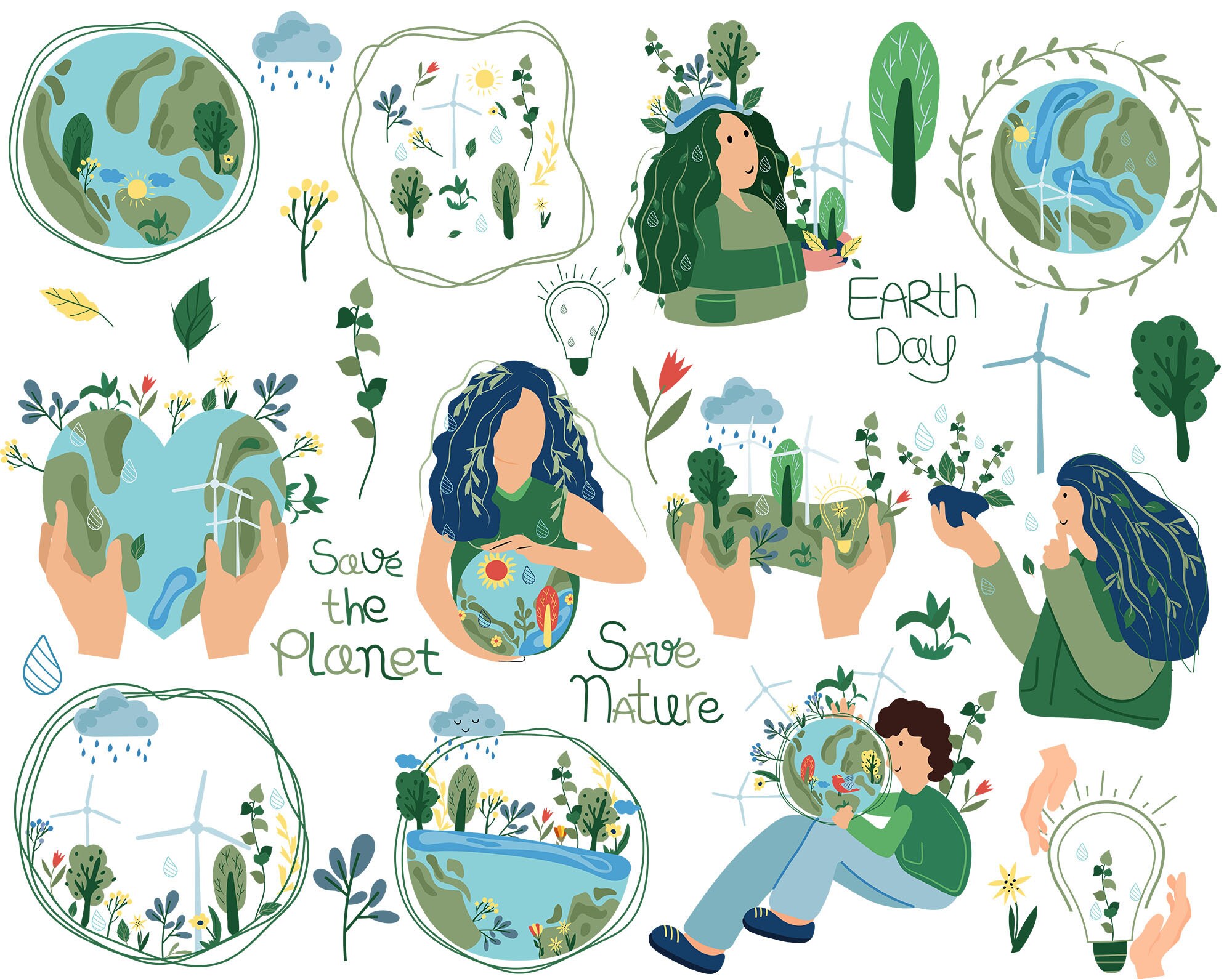 Earth Day Svg, Mother Earth, Recycle Svg, Peace Love Svg, Nature Svg ...