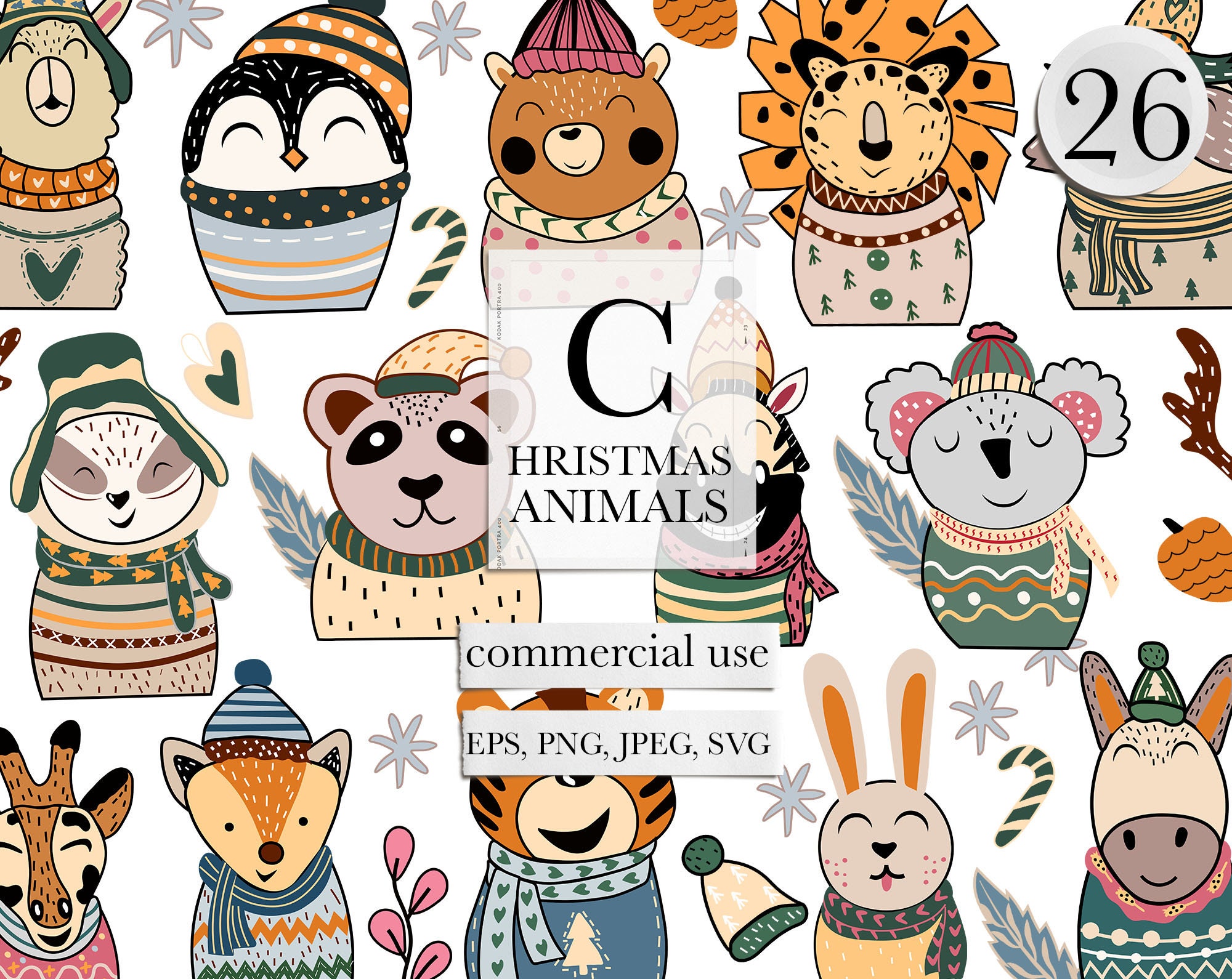 Woodland Animals Svg, Lion Svg, Tiger Svg, Cozy Season Jungle Animal ...