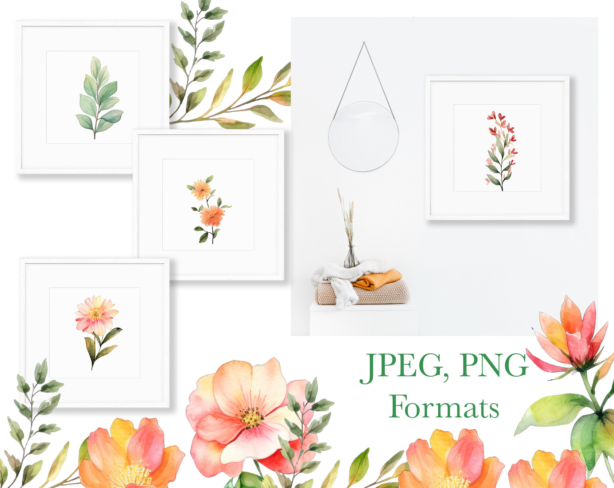 Watercolor Wildflower Clipart Summer Flower Clip Art - Etsy