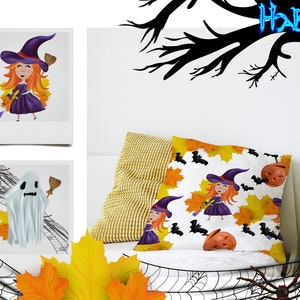 Halloween Party Clipart, Pumpkin Clipart, Witch, Bats, Ghost Clipart ...