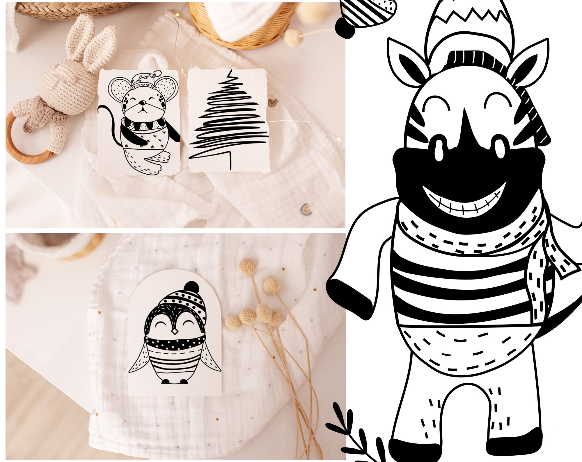 Woodland Animals Svg, Lion Svg, Tiger Svg, Cozy Season Koala, Penguin ...