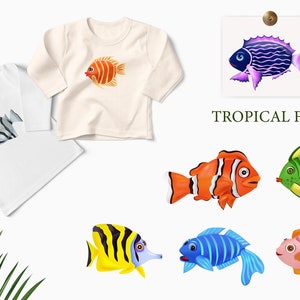 Fish Clipart, Sea Animal Png, Colorful Fish Illustration, Abstract Fish ...