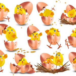 Chickens Clipart, Chicken Png , Spring Chick Clipart, Easter Png, Cute ...