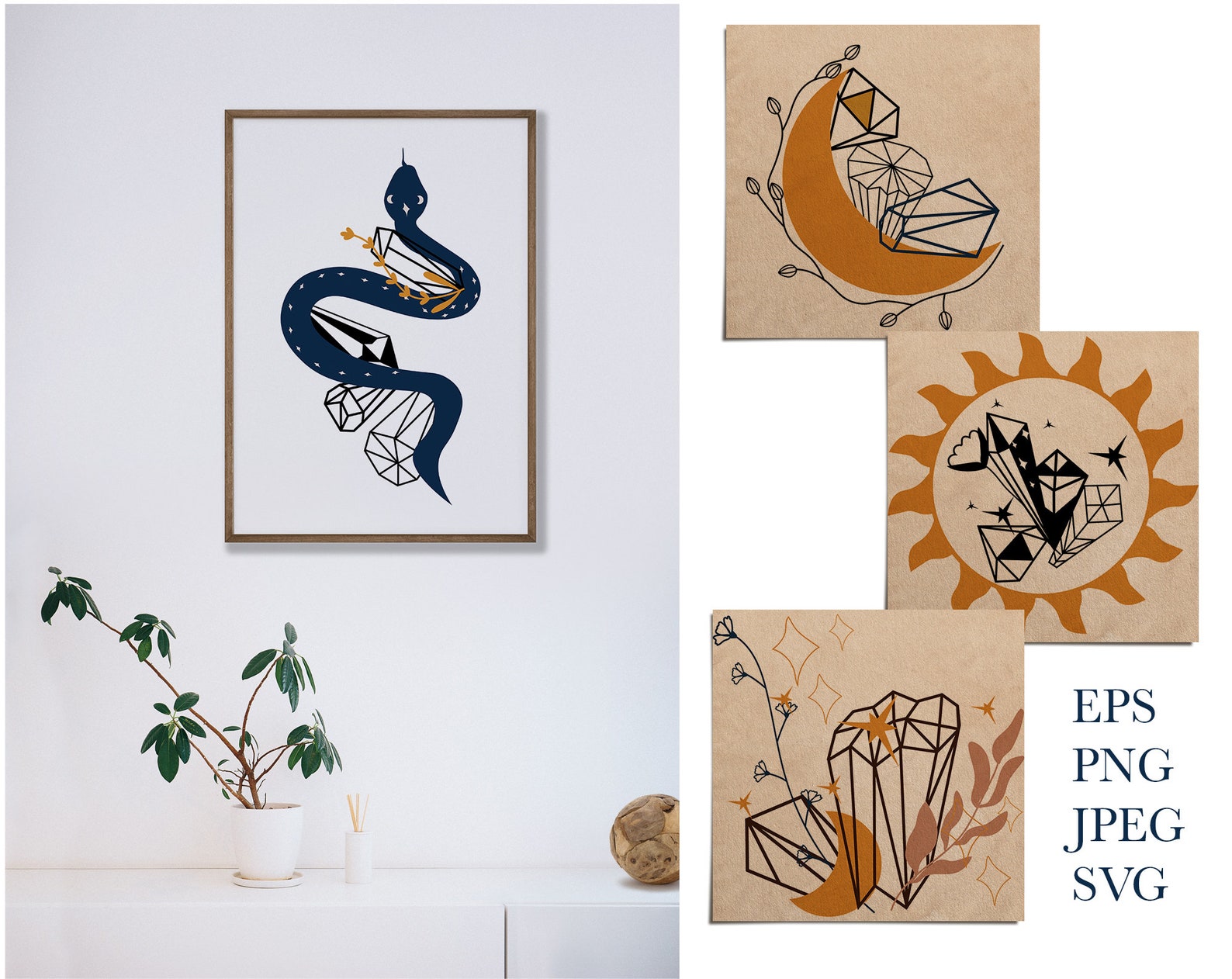 Moth Svg, Sun and Moon Svg, Skeleton Svg, Mystical Clipart, Witchy ...