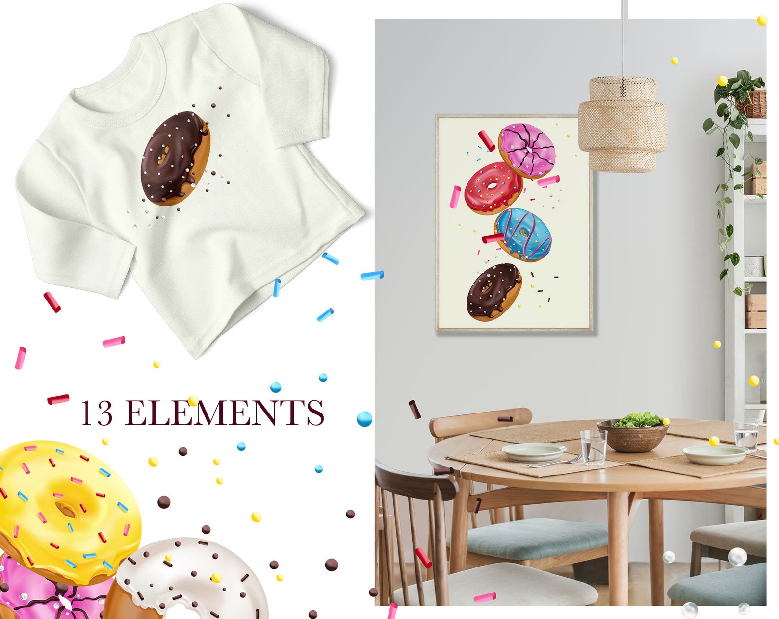 Donuts Clipart, Baking Clipart, Cake Clipart, Donut Art, Candy Clipart ...