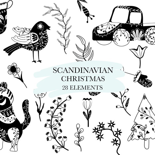 Scandinavian Clipart - Etsy