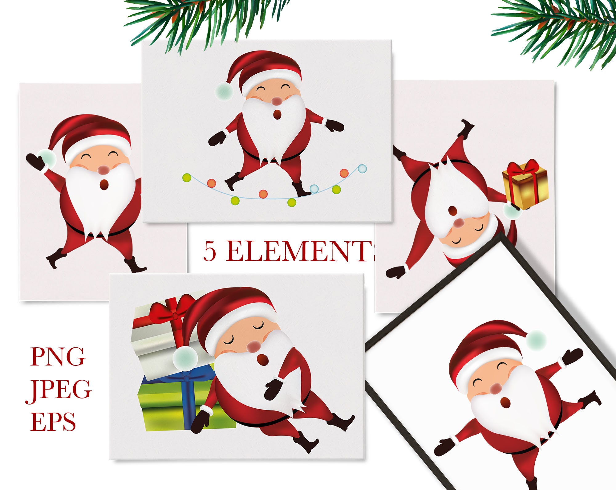 Santa Claus Clipart, Christmas Clipart, Happy Santa Png, Santa ...