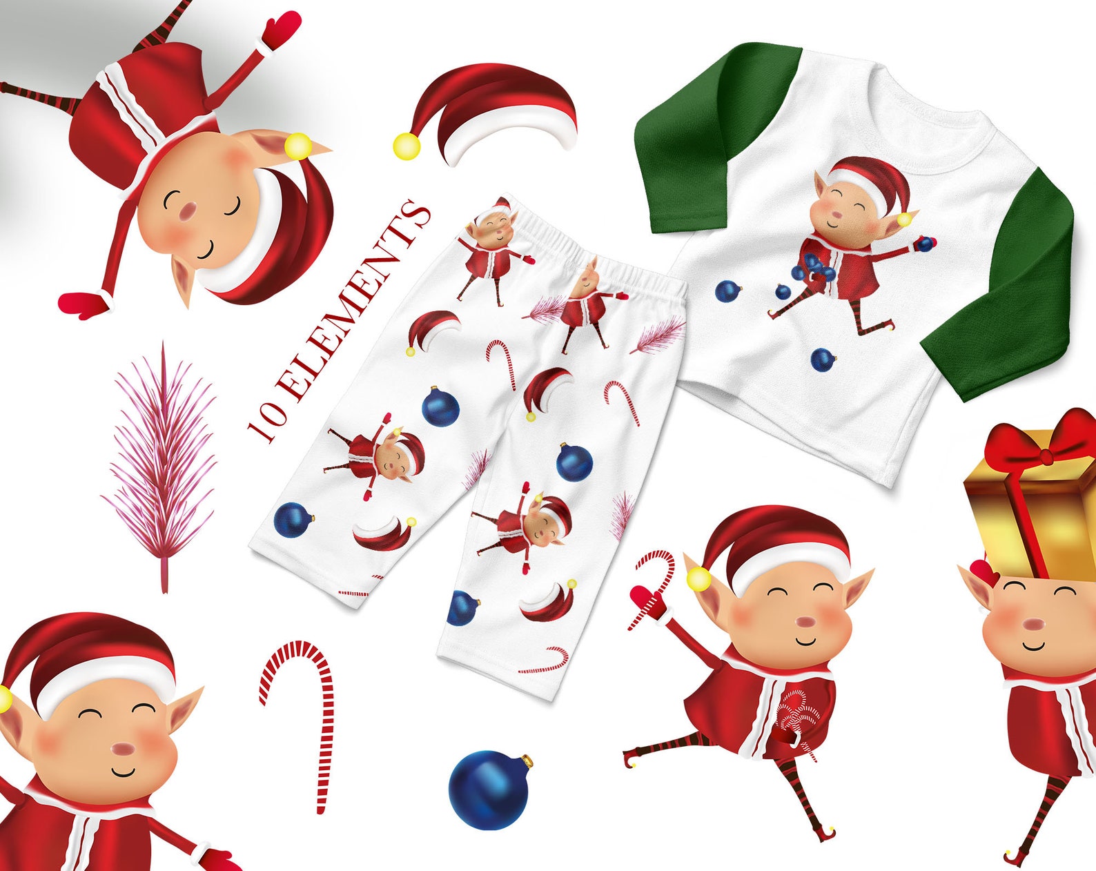 Happy Elves Clipart Elf Clipart Christmas Elves Png Happy - Etsy
