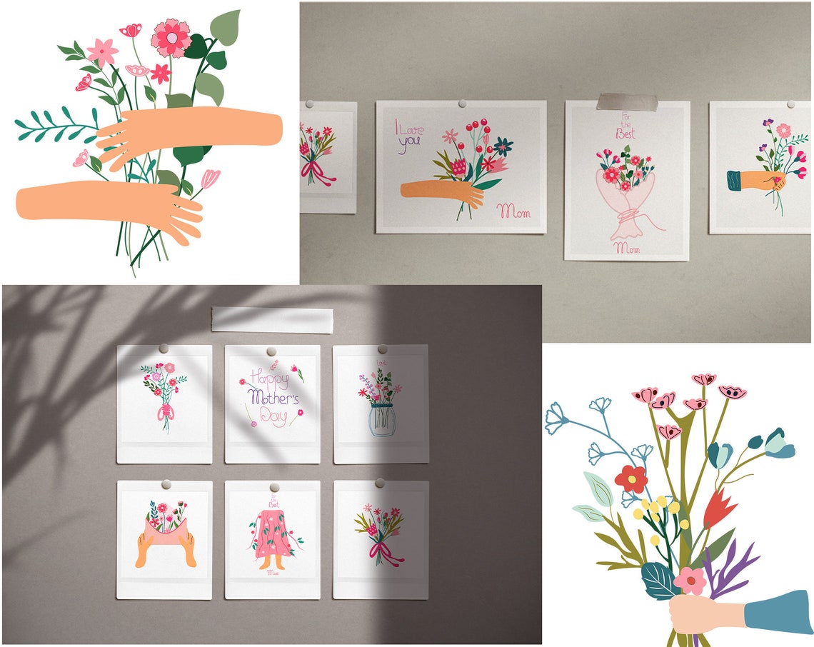 Minimalist Svg Flower Bouquet Svg Nature Svg Gardening Svg - Etsy