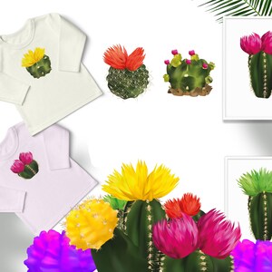 Cactus Clipart, Cactus Flower Png, Summer Cactus Clip Art, Cactus Decor ...