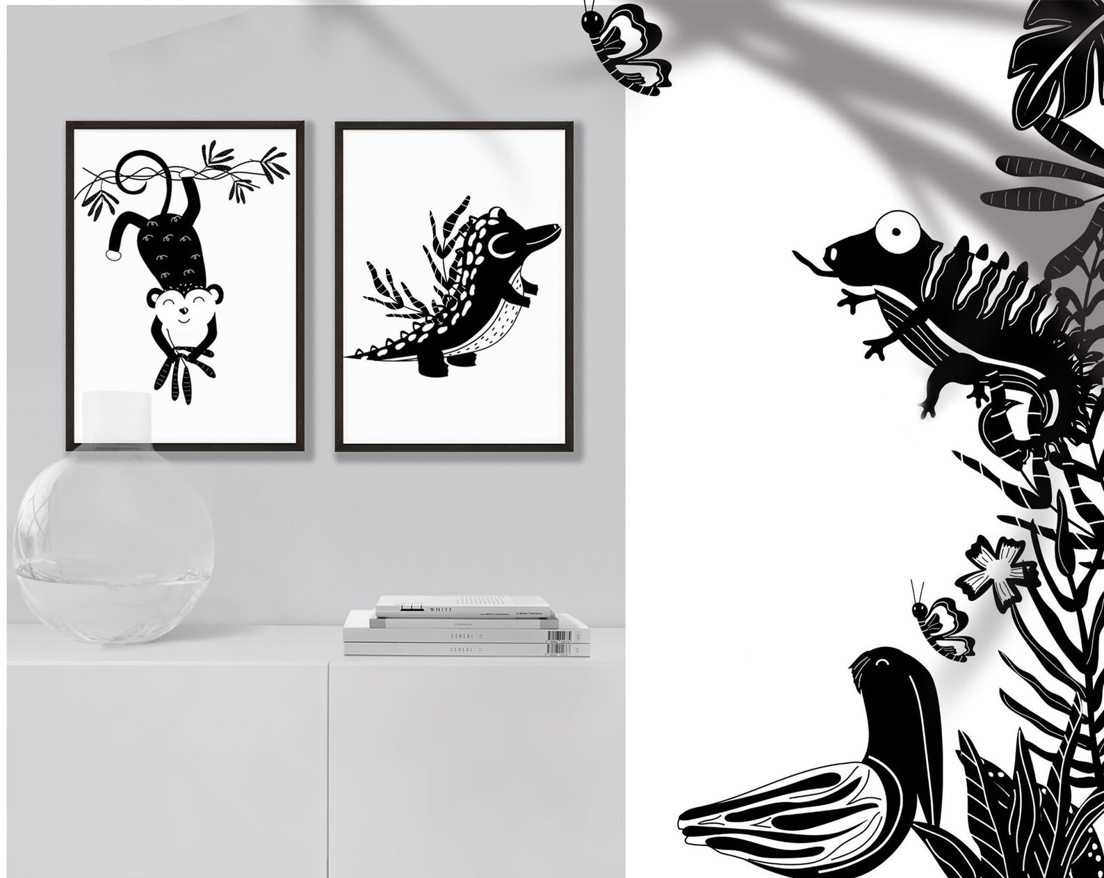 Jungle Animal Svg, Elephant Svg, Tiger Svg, Jungle Nursery, Flamingo ...