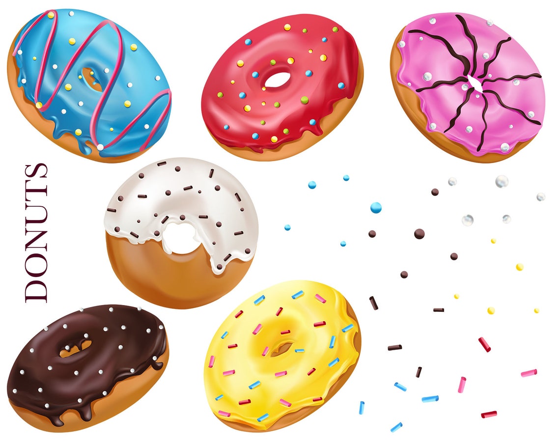 Donuts Clipart, Baking Clipart, Cake Clipart, Donut Art, Candy Clipart ...