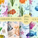 Tropical Fish Print Clipart, Colorful Fishing Pattern Png, Ocean ...