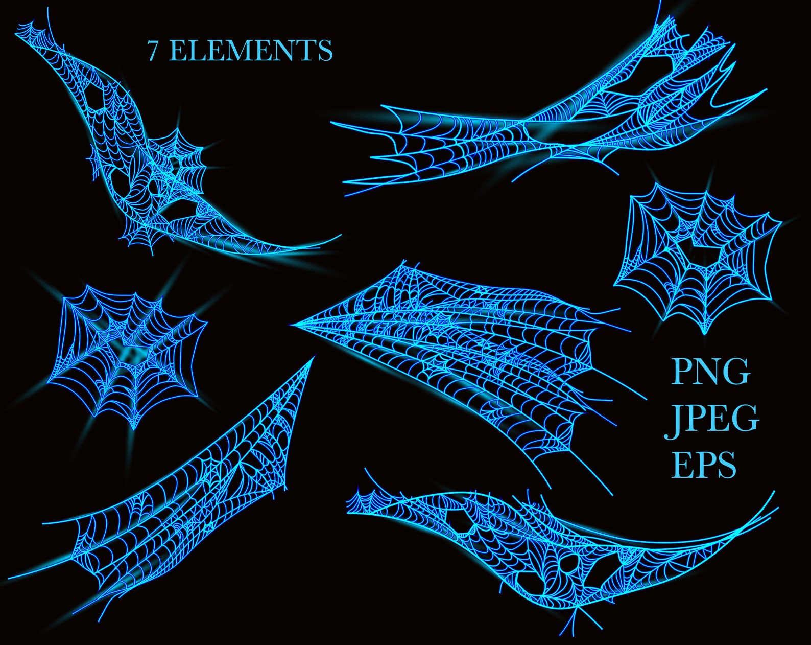 Spider Web Clipart Corner Cobweb Clipart Dark Blue Cobwebs - Etsy