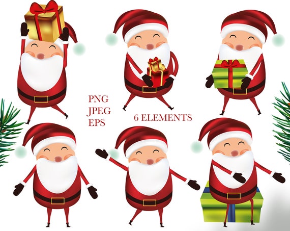 Christmas Clipart Santa Claus Clipart Santa Christmas Png - Etsy