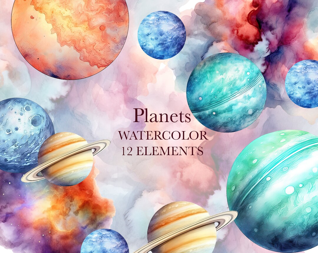 Planet Earth Cipart Solar System Clipart Galaxy and Star - Etsy