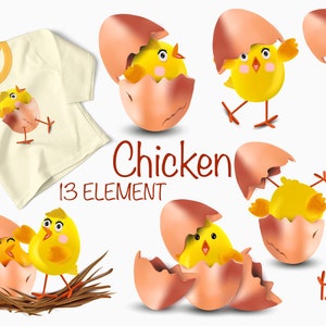 Chickens Clipart Chicken Png Spring Chick Clipart Easter - Etsy
