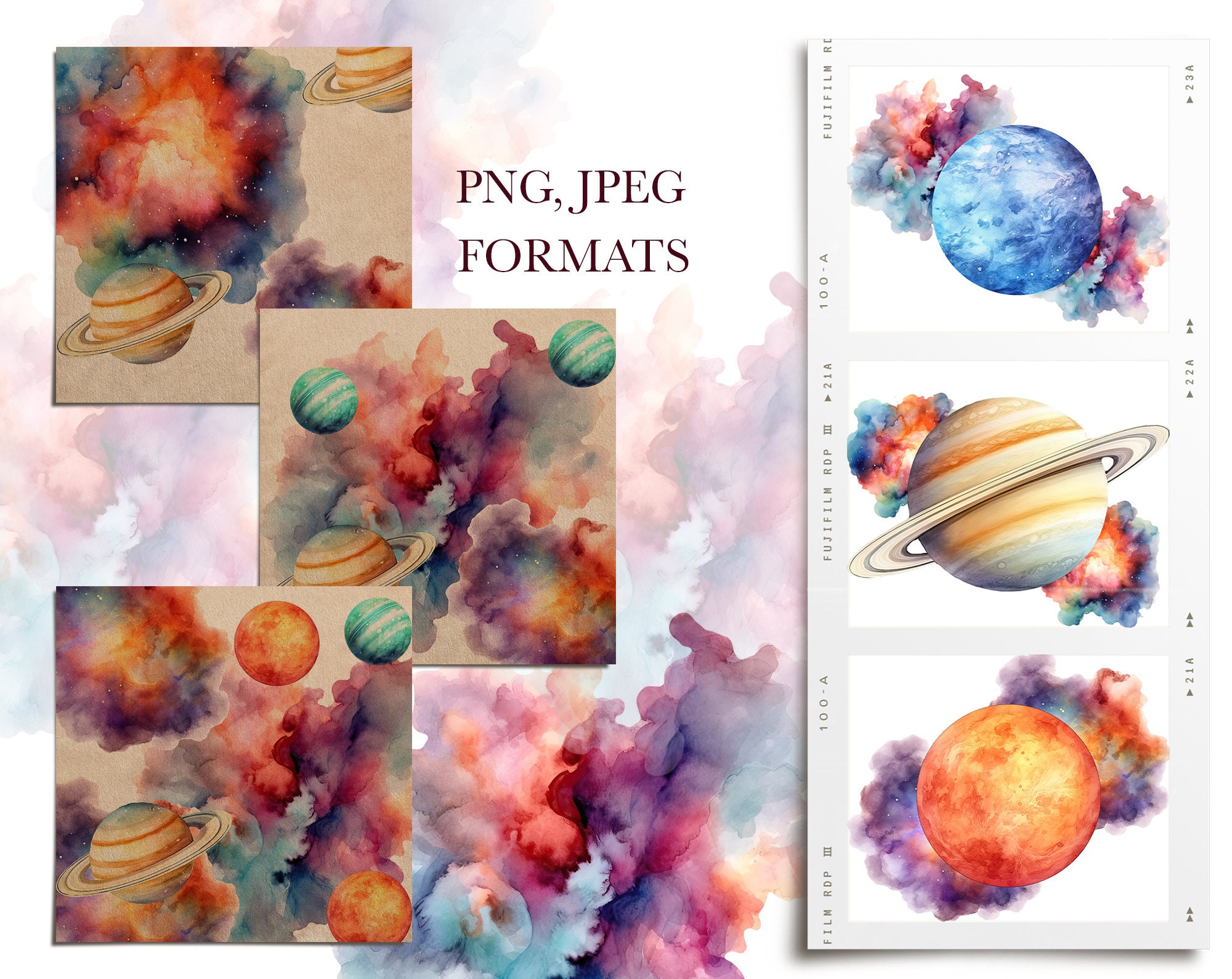 Planet Earth Cipart Solar System Clipart Galaxy and Star - Etsy