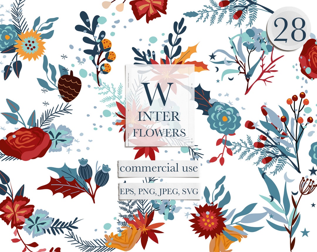 Botanical Svg, Birth Flower Bouquet, Pine Cone Svg, Red Rose Svg ...