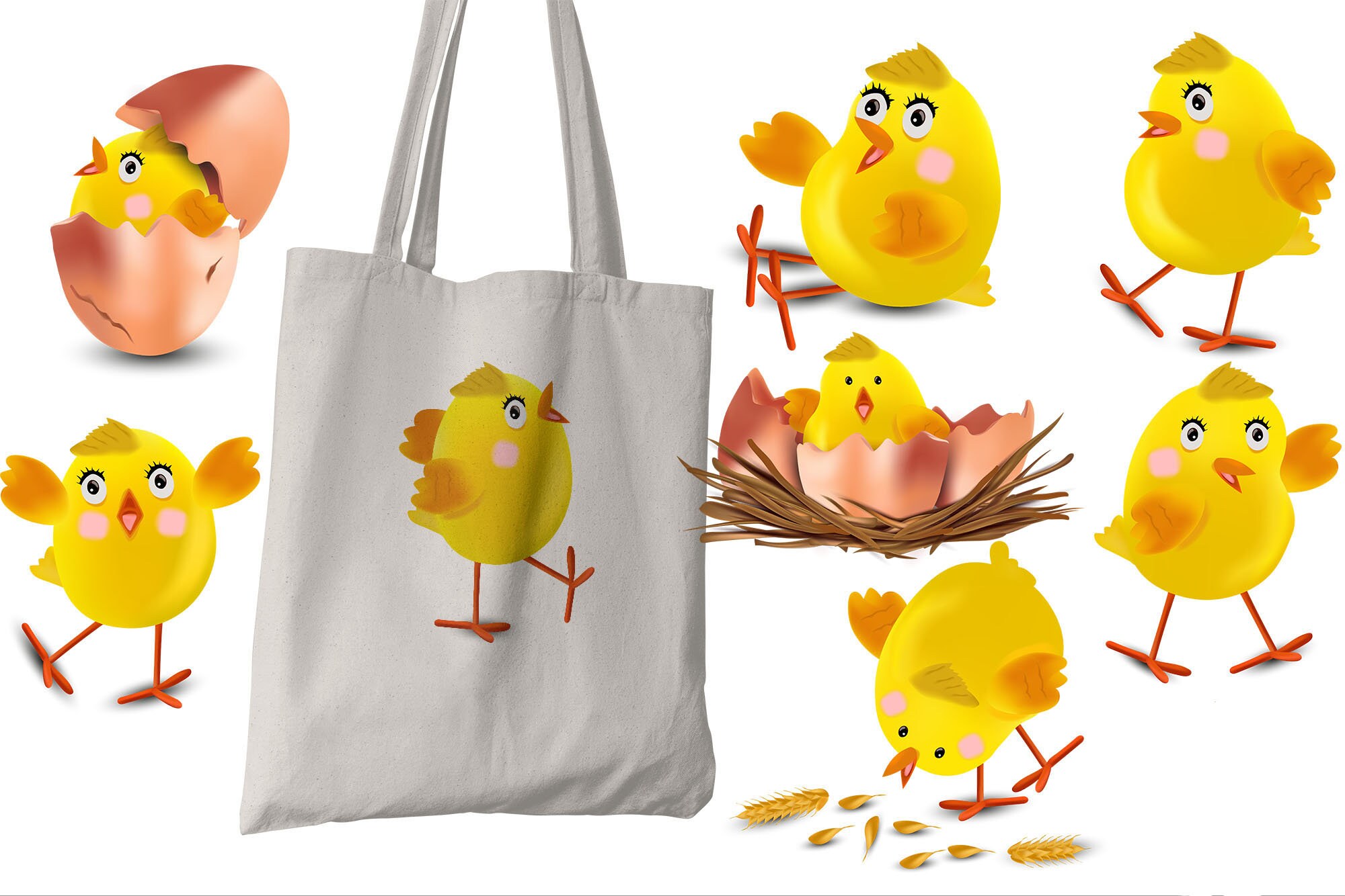Chickens Clipart, Cute Chick Clipart, Easter Chicken Clipart, Bird Png ...