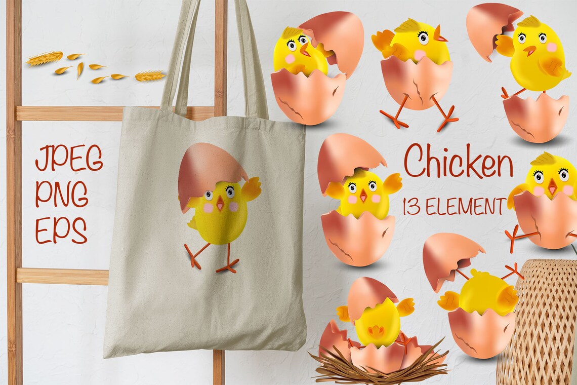 Chickens Clipart Chicken Png Spring Chick Clipart Easter - Etsy