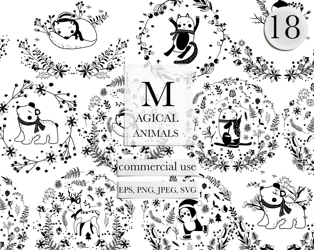 Wreath Svg, Wolf Svg, Cute Christmas Svg, Cozy Season Svg, Christmas ...