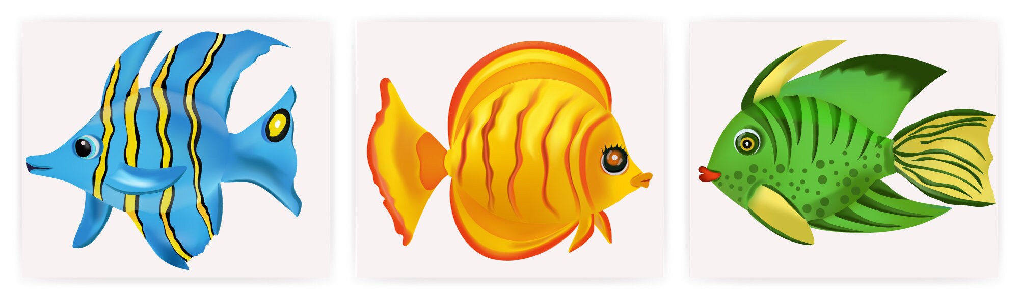 Fish Clipart, Sea Animal Png, Colorful Fish Illustration, Abstract Fish ...