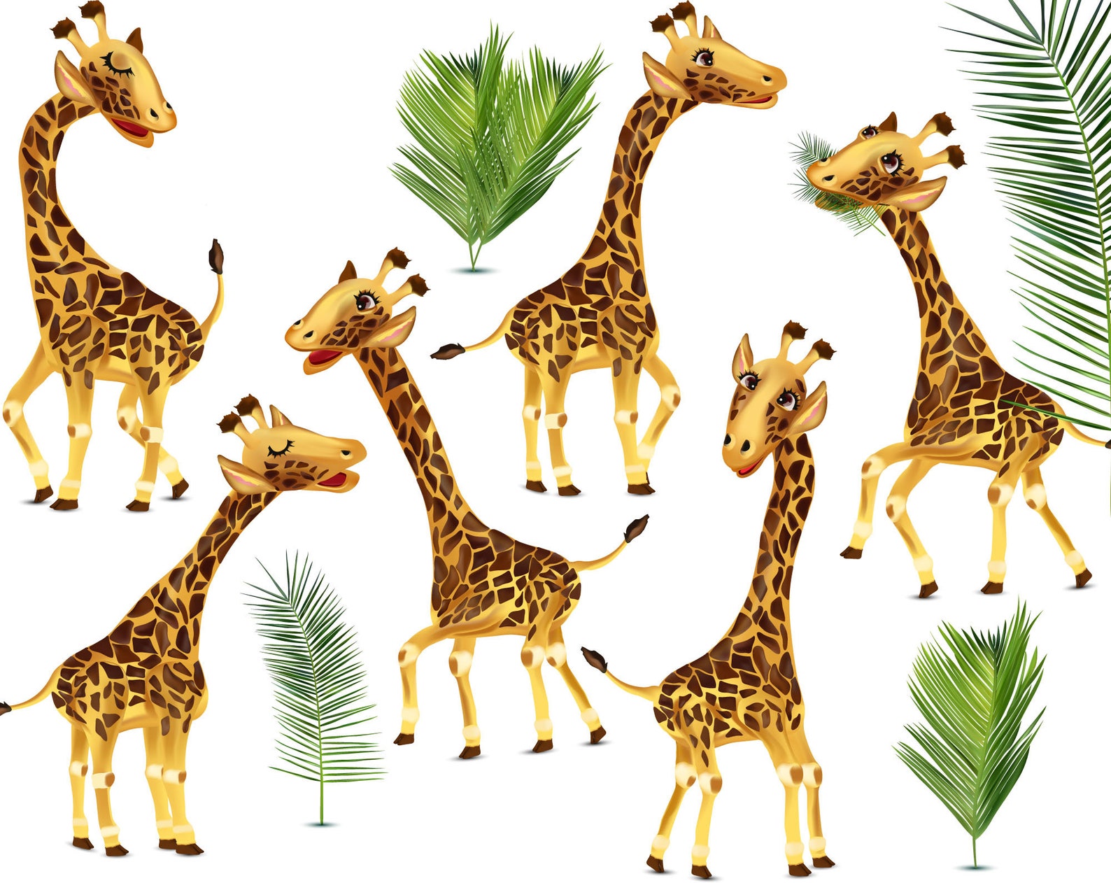 Cute Giraffe Clipart, Giraffe Png, African Animals Clipart, Giraffe ...