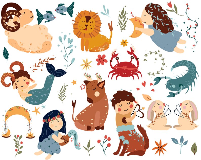 Zodiac Svg, Astrology Svg, Horoscope Svg, Baby Zodiac Svg,birthday ...