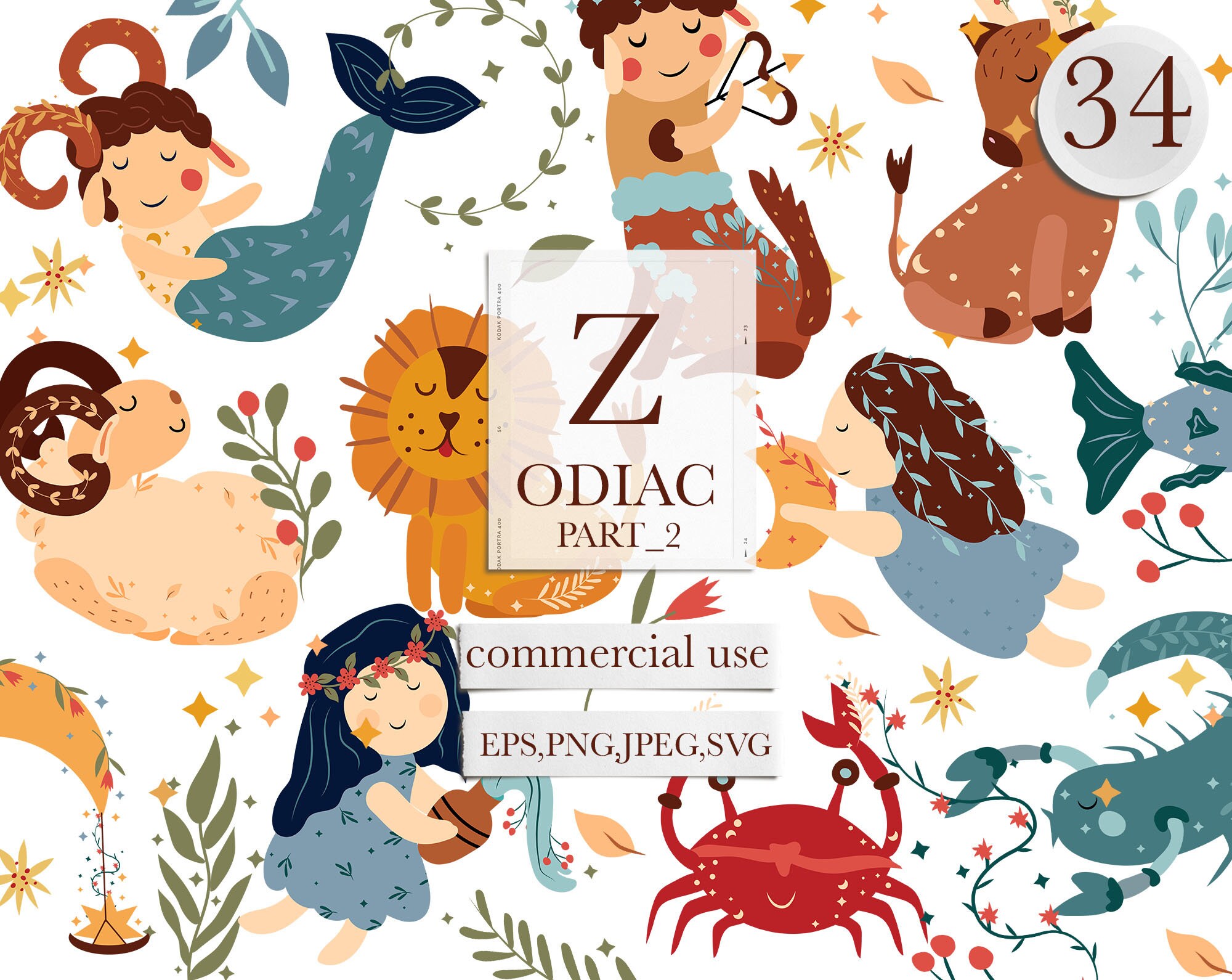 Zodiac Svg, Astrology Svg, Horoscope Svg, Baby Zodiac Svg,birthday ...