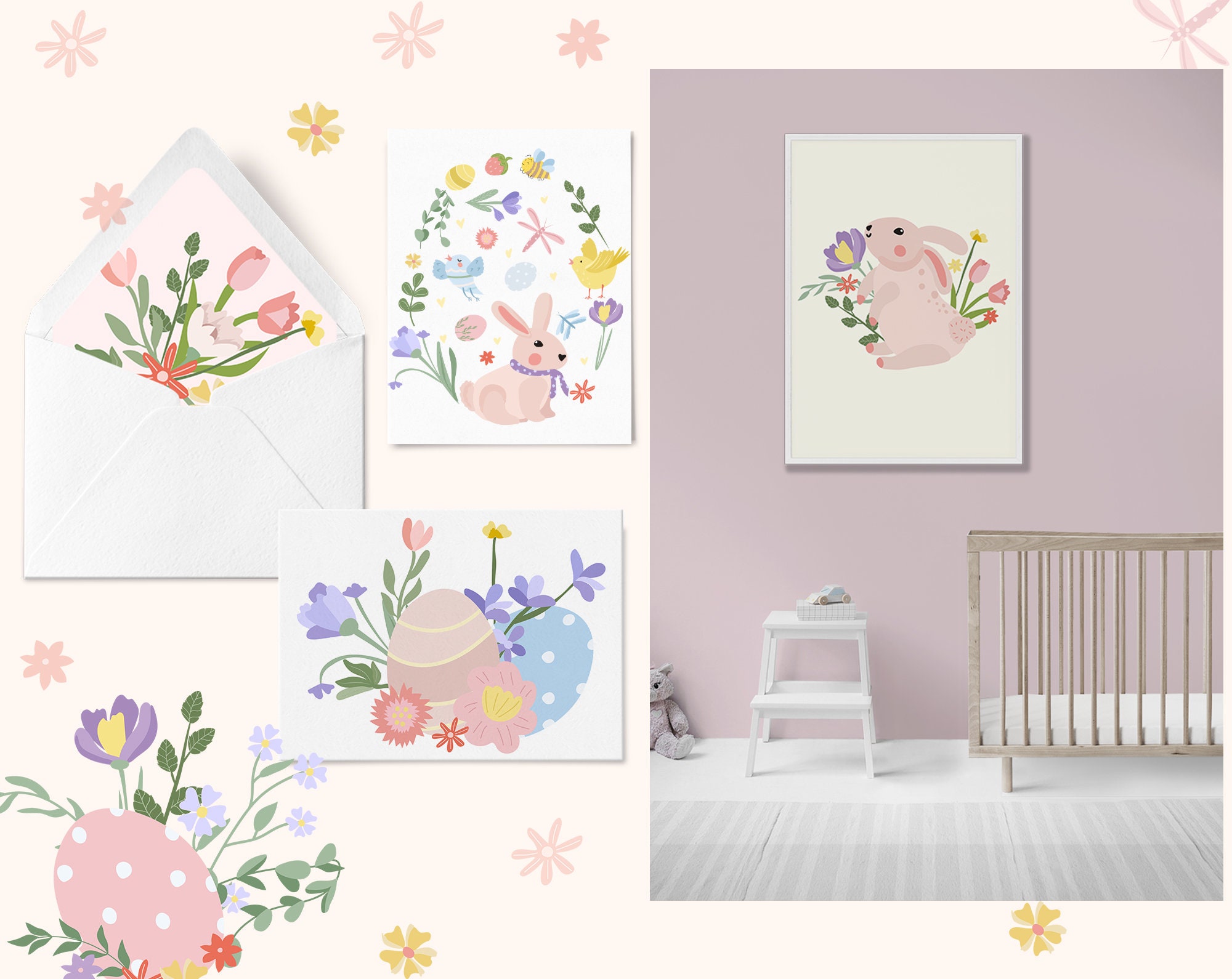 Kawaii Bunny, Easter Egg Png, Kawaii Clipart, Easter Invitation, Easter ...