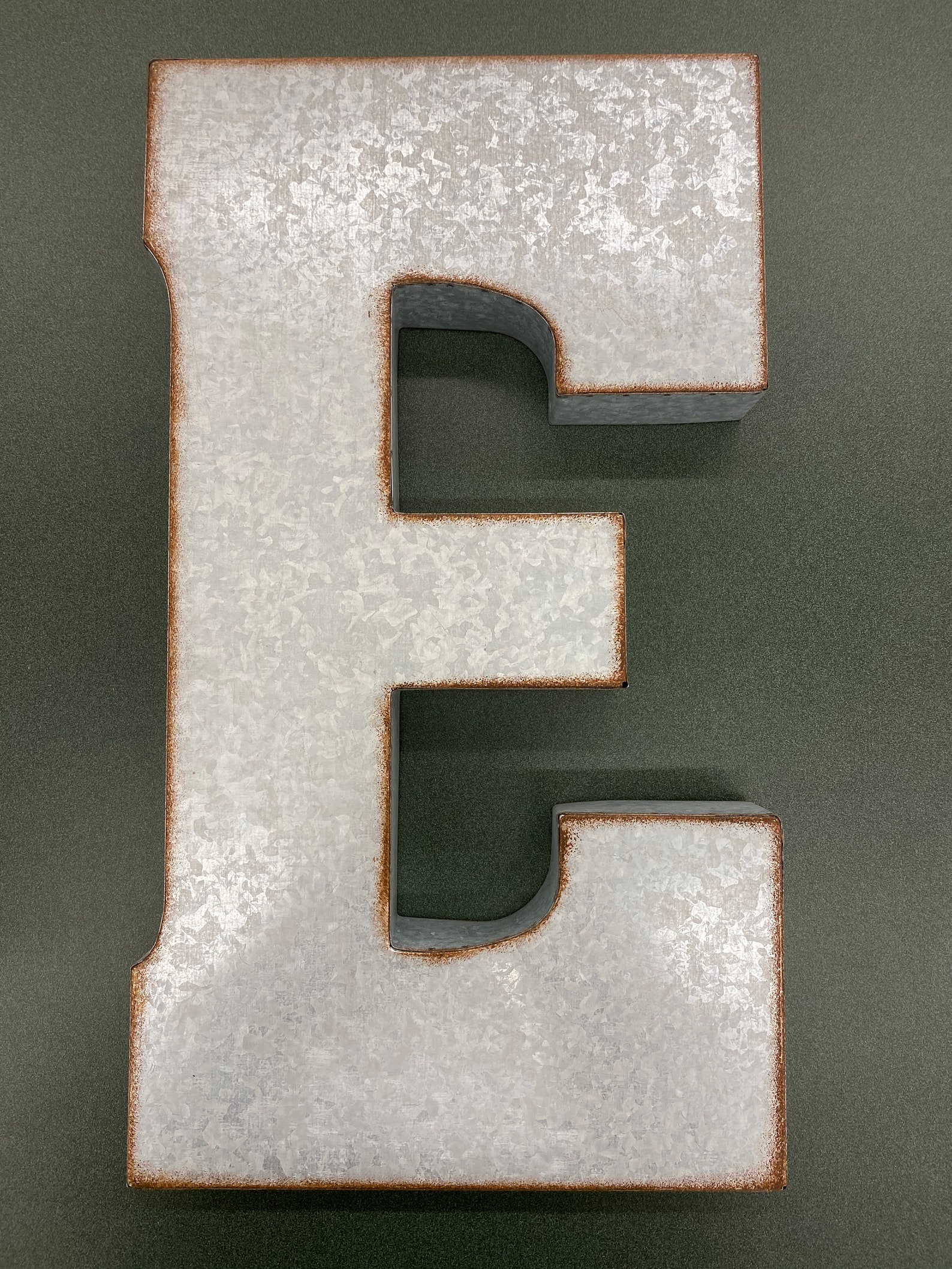Wall Monogram: Floating Galvanized Metal Letter Wall Sign - Etsy